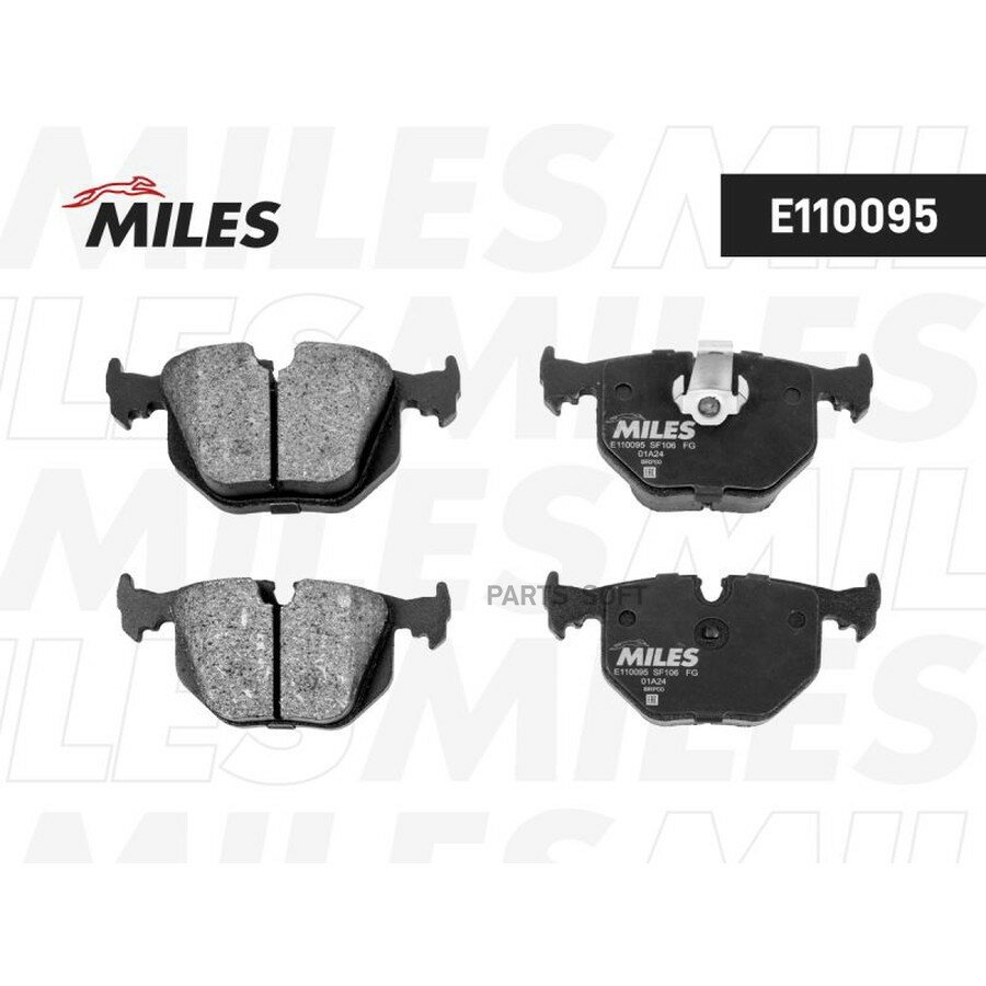 Колодки тормозные BMW X3 E83/X5 E53/3 E46/RANGE ROVER 02- зад. SemiMetallic MILES E110095