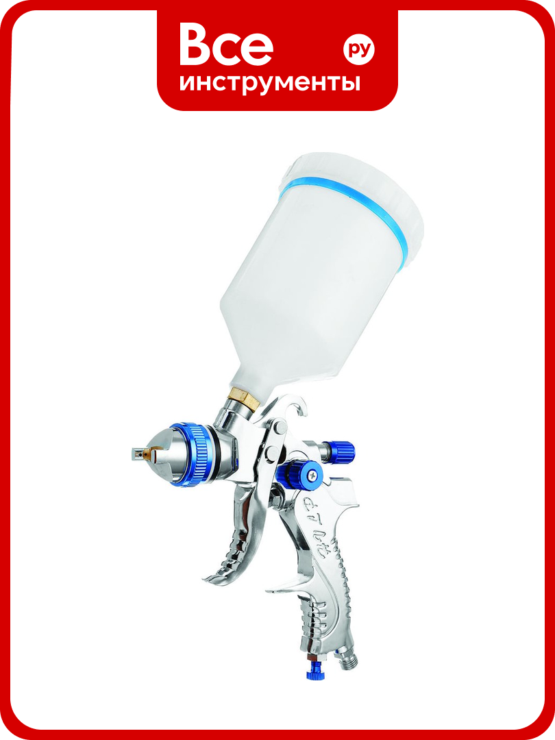 Краскопульт Pegas pneumatic ST2008 2746 – профессиональный пневмокраскопульт HVLP, верхний бак и байонетное соединение