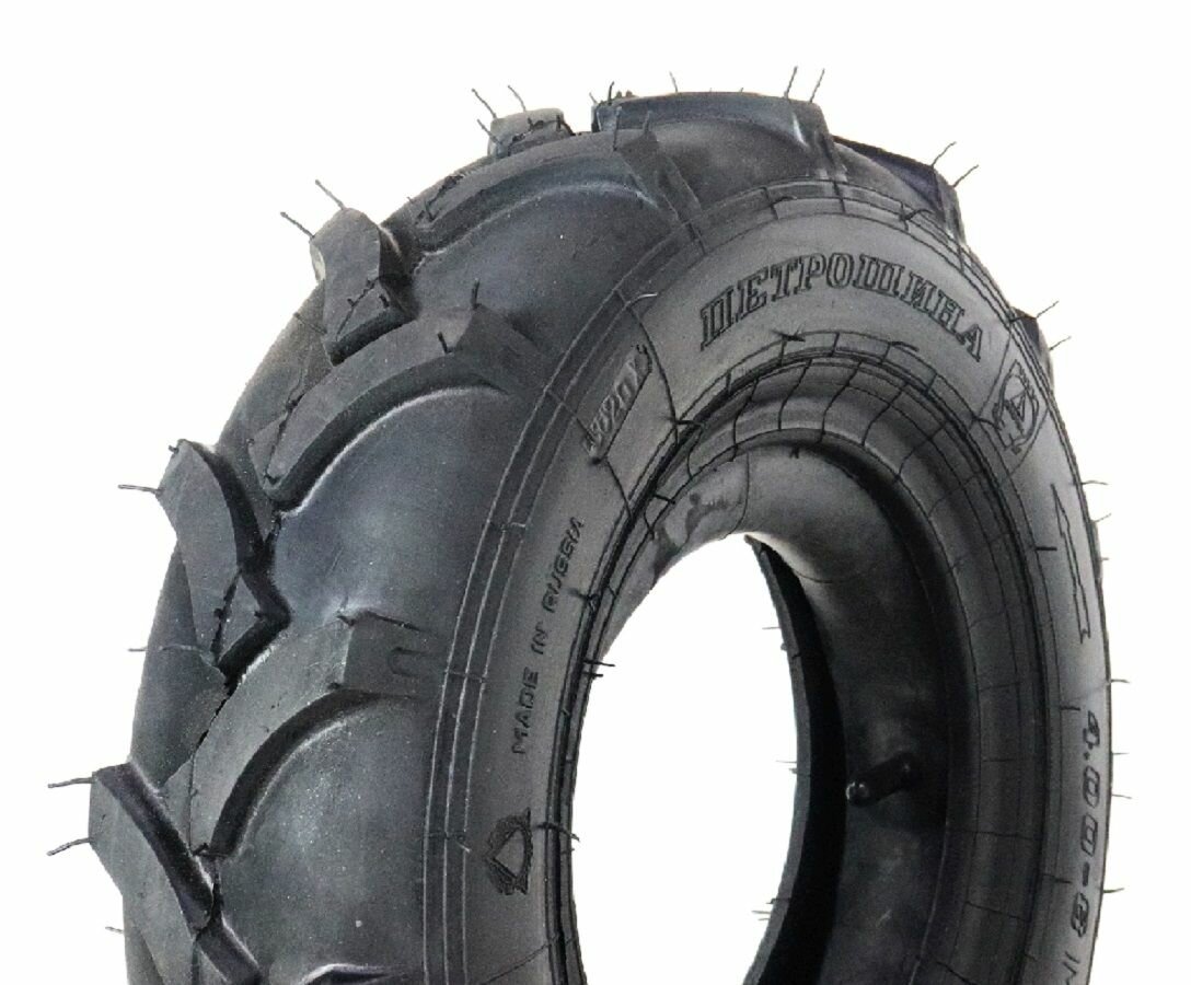 Покрышка (ПетроШина) Л-365 4,00-8 МБ Салют, вездеход "Елочка" (с камерой)