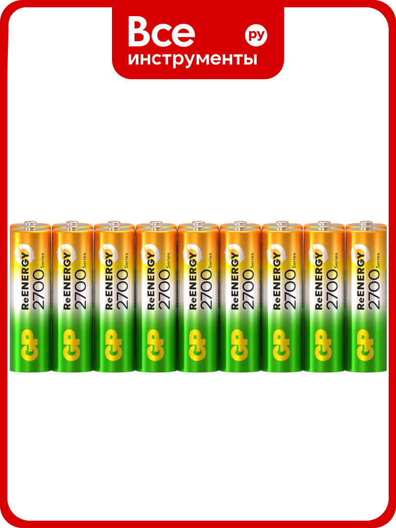 Аккумуляторная батарея GP аа пальчиковые hr6 2700 mah/мач ni-mh 18 шт. в упак 270AAHCRGY-B18, источник