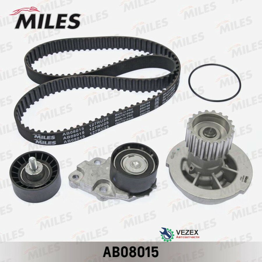 MILES AB08015 Комплект ремня ГРМ (с помпой) GM/DAEWOO 1.4/1.6 16V AB08015