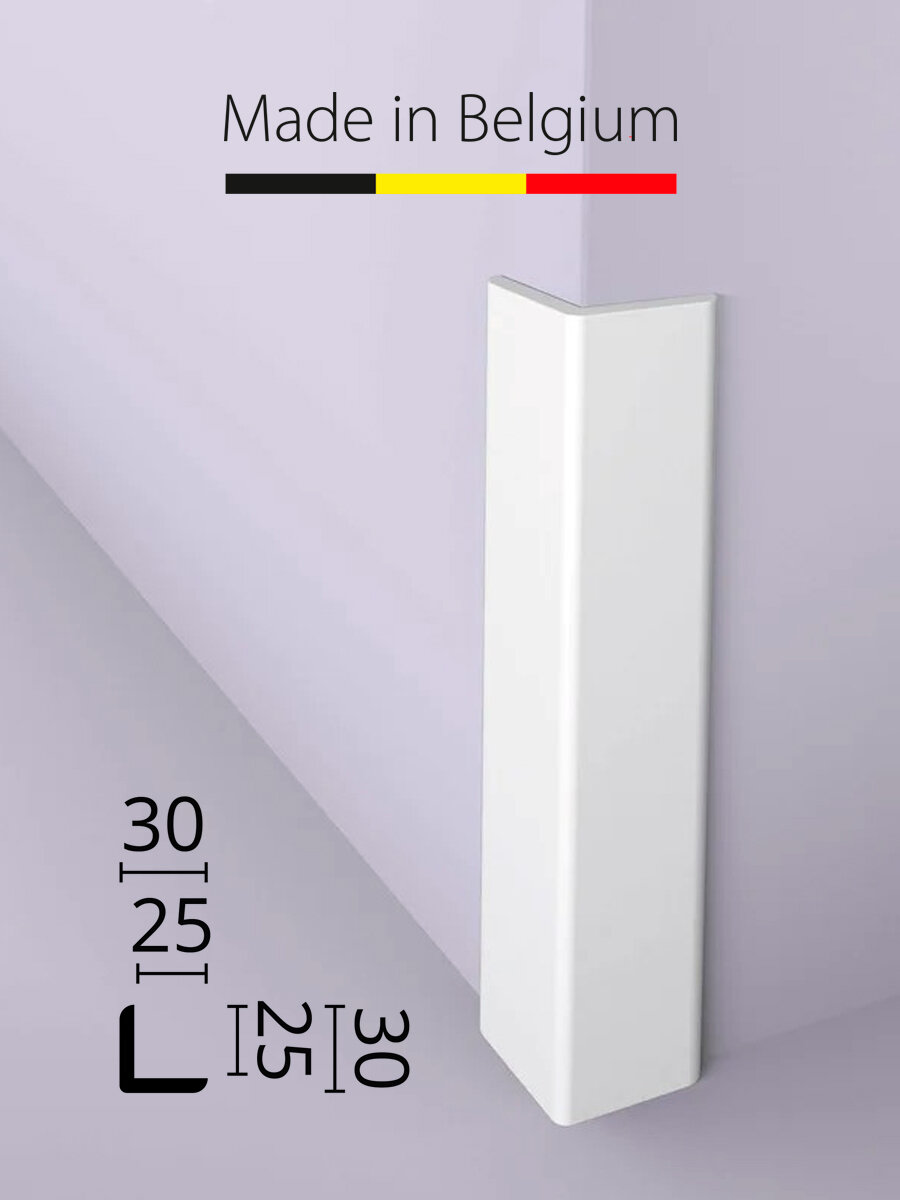 Угол NMC Wallstyl WE1, белый, под покраску, для стен, 30x30х2000мм, 3 шт.