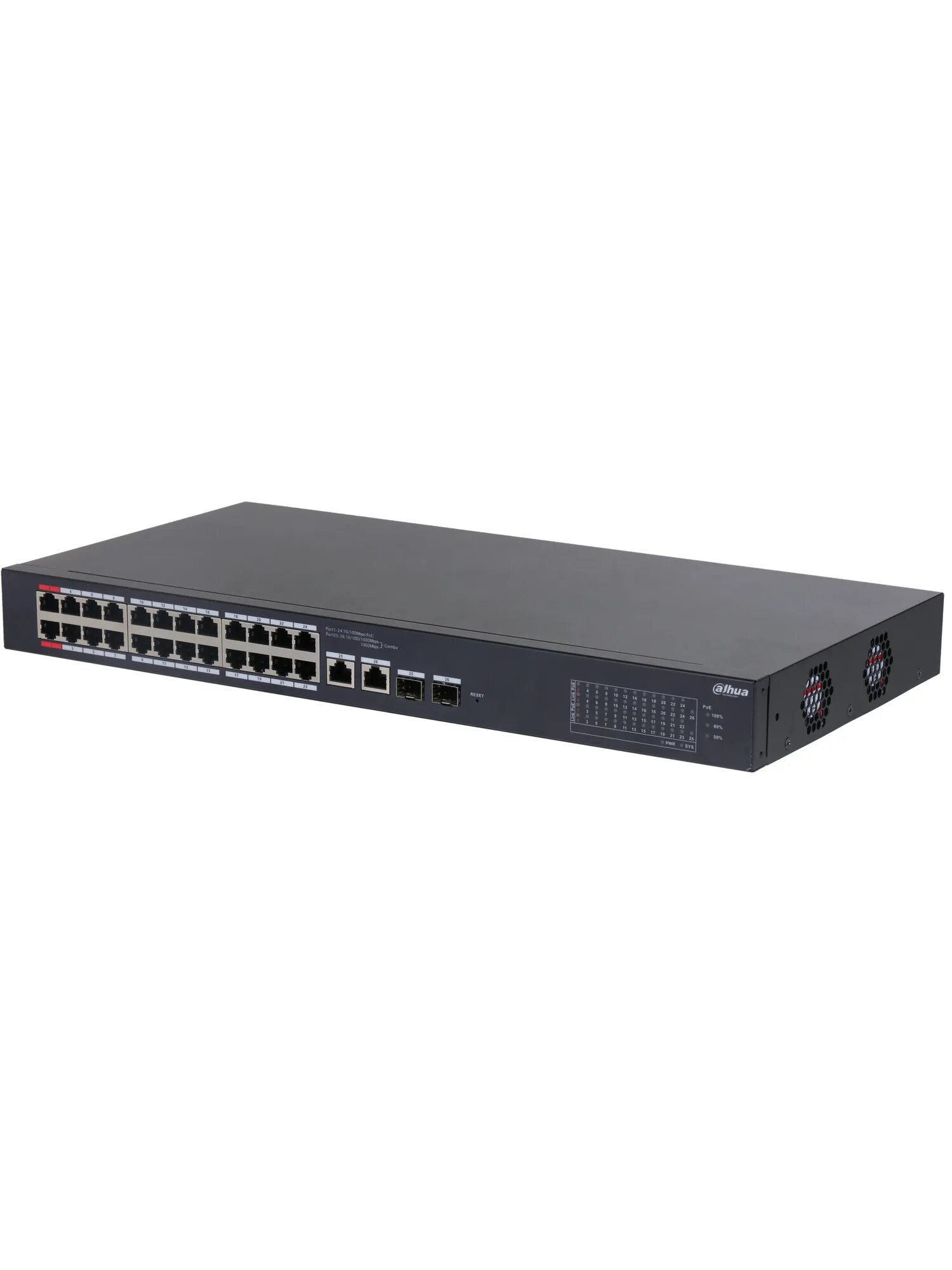 Коммутатор Dahua DH-CS4226-24ET-375 24-портовый PoE с функцией облачного управления