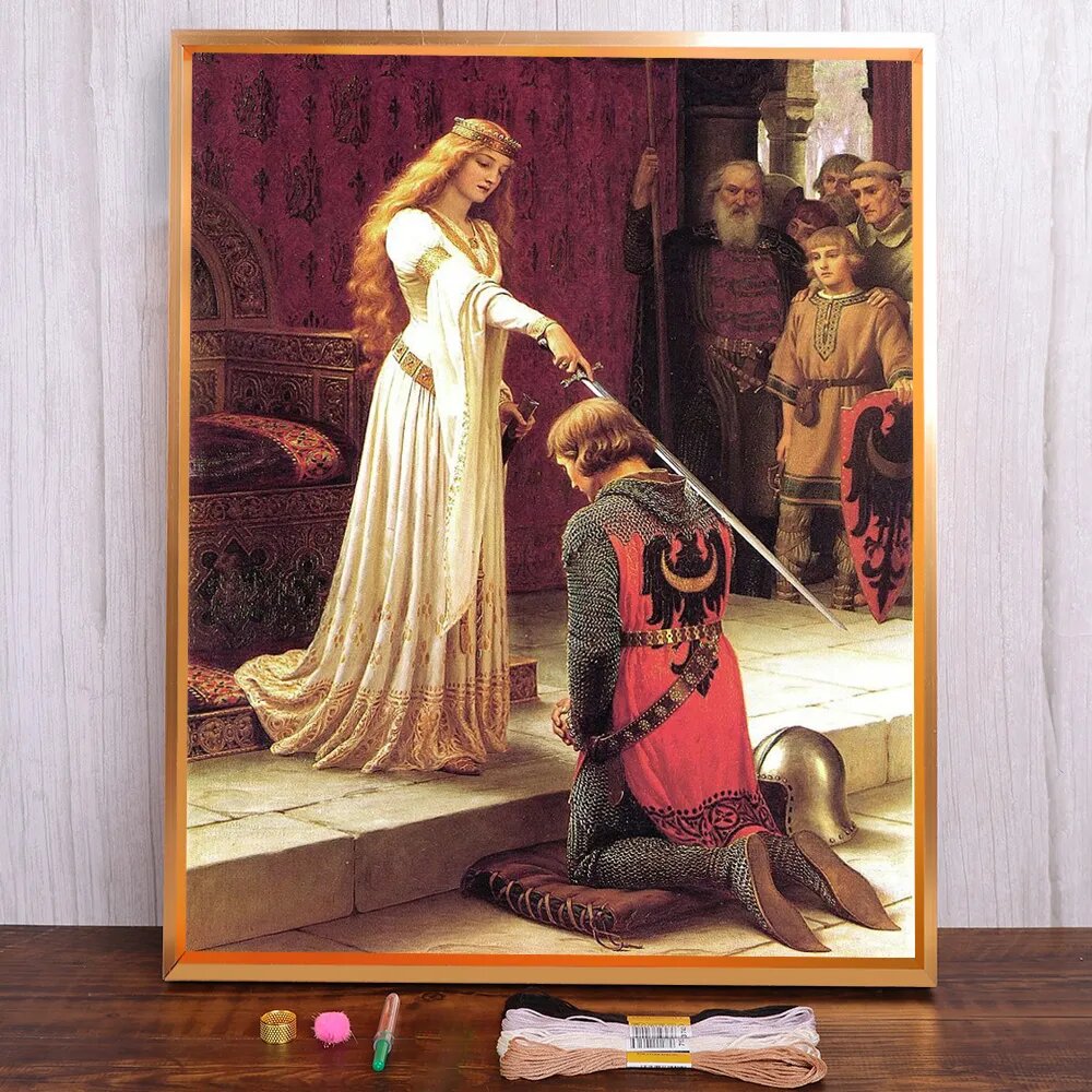 MEIAN Набор для вышивания,30x40CM,14CT,40 цветов, дом
