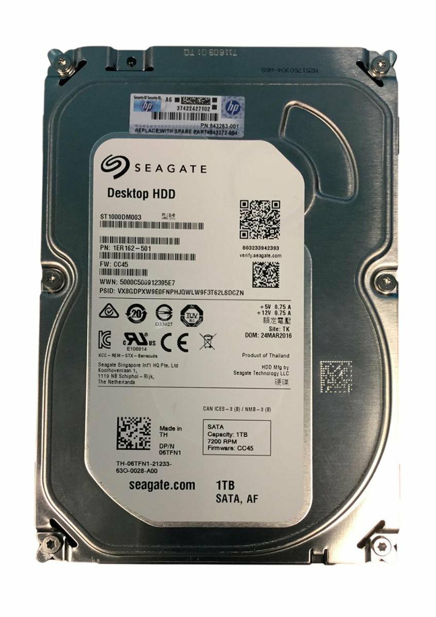 Жесткий диск HP 1Tb 7200 SATAIII 3.5" HDD