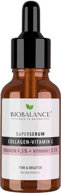 BIOBALANCE Сыворотка для лица с коллагеном 4,5% + витамином С 0,5% Super Serum Collagen Vitamin C 4,5% + Vitamin C 0,5% 125ml
