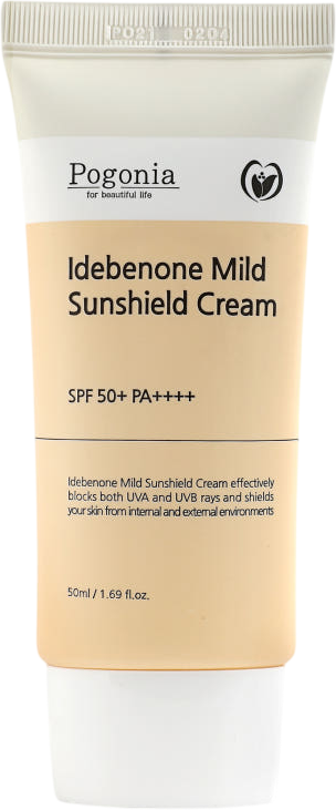 Pogonia Солнцезащитный крем для лица SPF50+ Idebenone Mild Sunshield Cream SPF50 + PA++++ 40ml