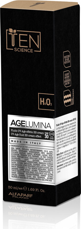 TEN SCIENCE Солнцезащитный флюид для кожи с эффектом ВВ-крема Age Lumina Ten Science Age Lumina UV-Age Fluid BB Cream Effect 100ml