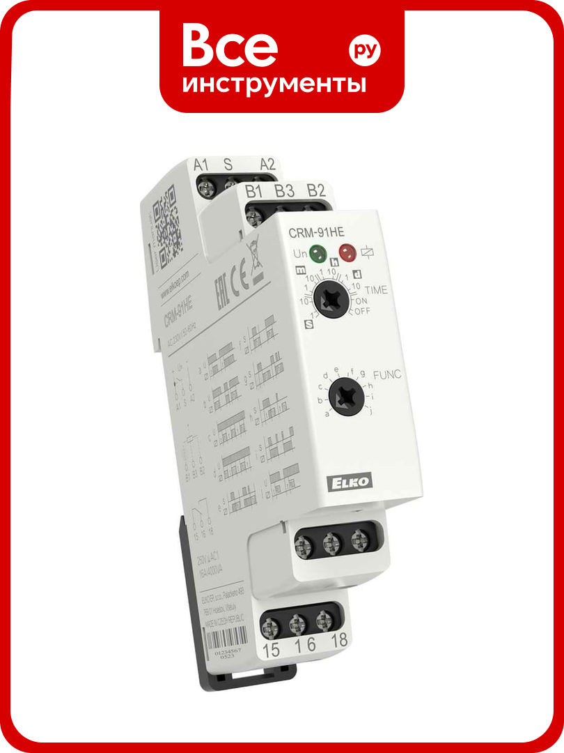 Мультифункциональное реле времени ELKO EP CRM-91HE/UNI + 1x external potentiometer AC/DC 12-240 V с потенциометром 00000000096