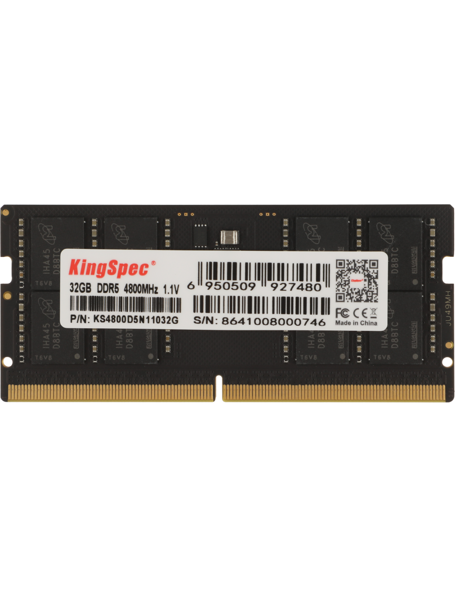 Память DDR5 32GB 4800MHz Kingspec KS4800D5N11032G RTL PC5-38400 CL40 SO-DIMM 288-pin 1.1В single rank RTL