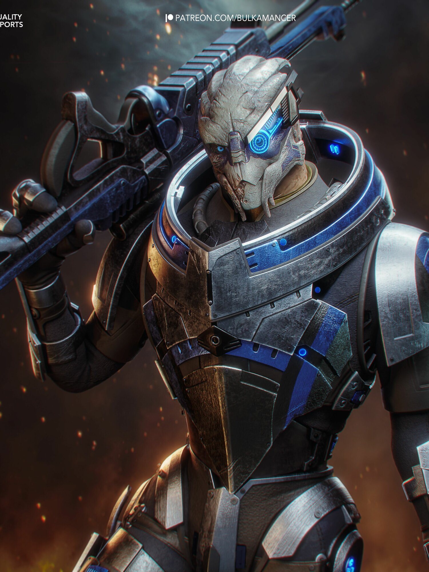 Фигурка под покраску Garrus (Mass Effect) 33 см