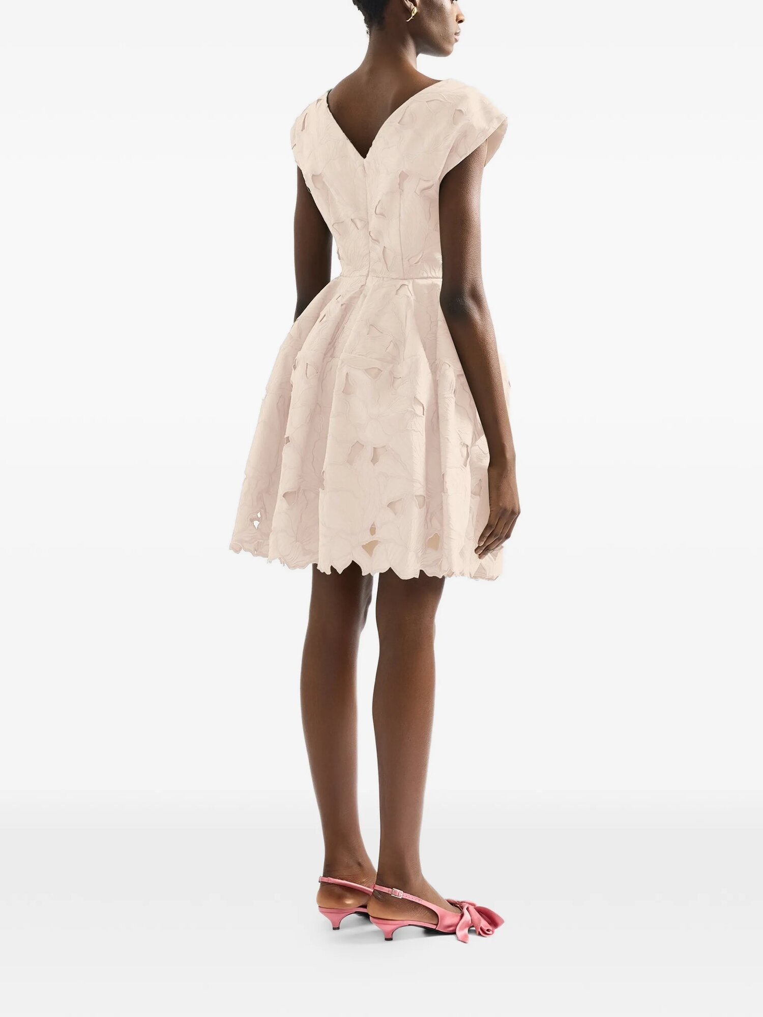Платье Erdem Short sleeve mini dress, размер 4, коралловый/розовый — фото 1