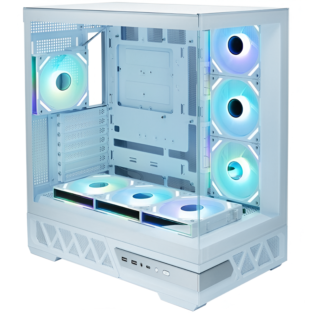 Корпус Midi-Tower XASTRA Q700 7ARGB-FS-C10-UC ARGB White (Q700-7FS12A-C10-UC-WH)