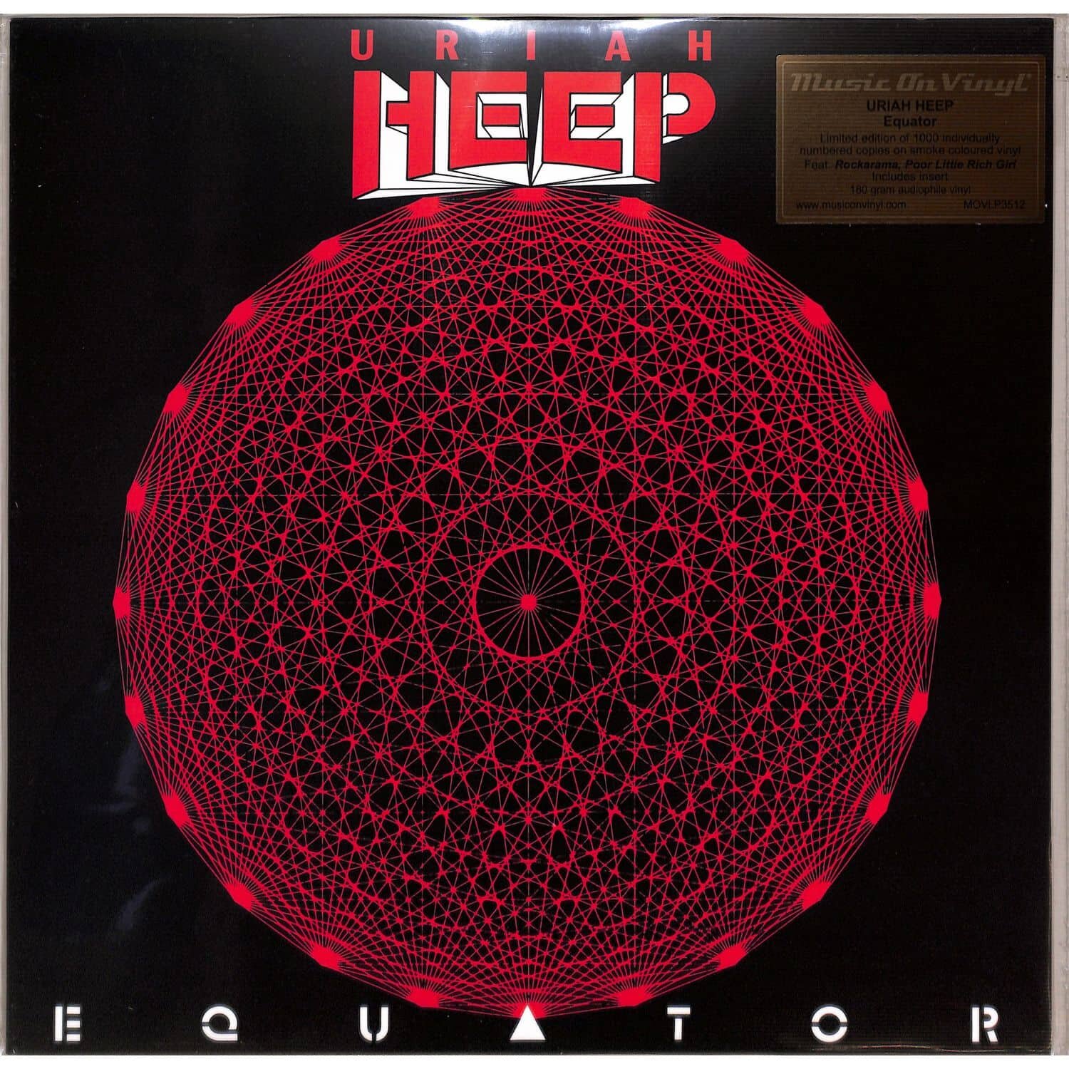 Uriah Heep. Equator (LP Ltd/Smoke Coloured Vinyl/Reissue/Виниловая пластинка)