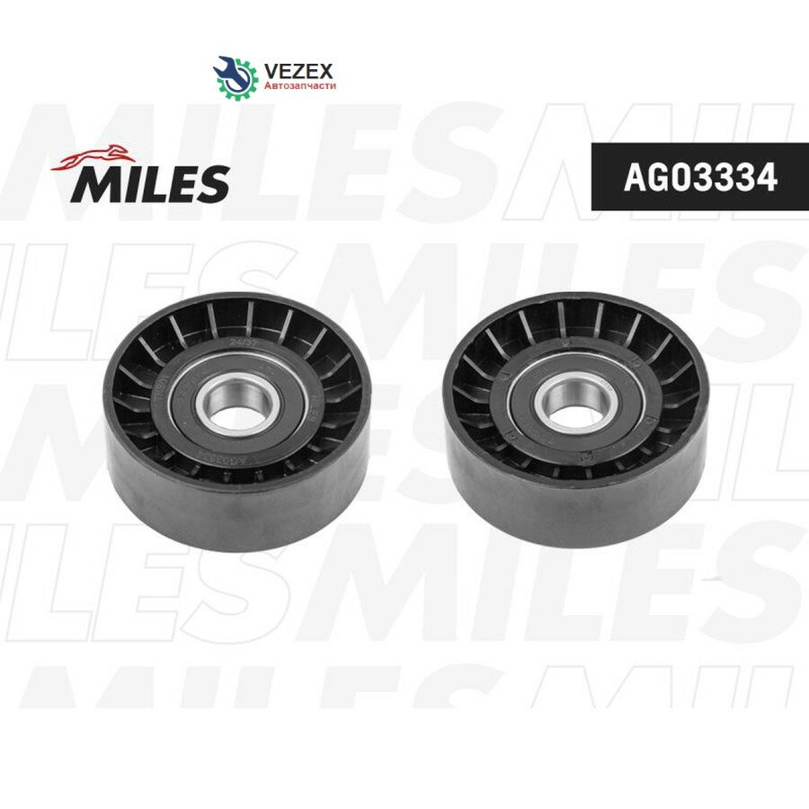 MILES AG03334 Ролик ремня приводного CITROEN C4/C5/C8/JUMPY/PEUGEOT 307/407 1.8/2.0/2.2 (SKF VKM65054) AG03334