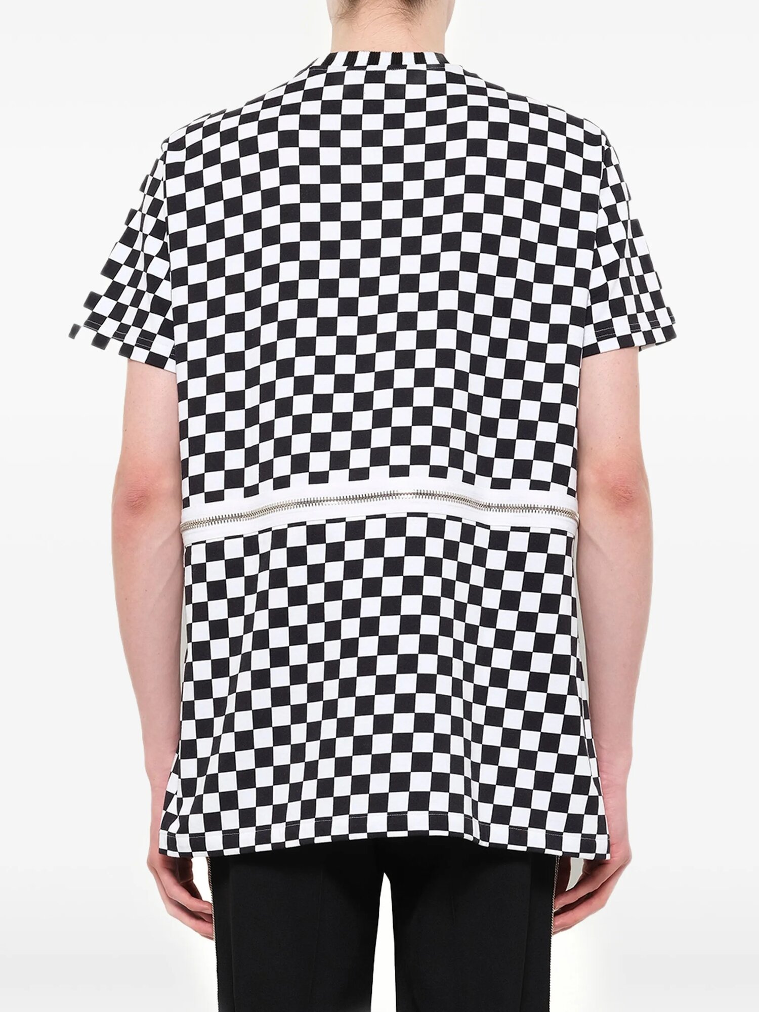 Футболка GIVENCHY Podium check-pattern t-shirt, размер S, black/black — фото 1