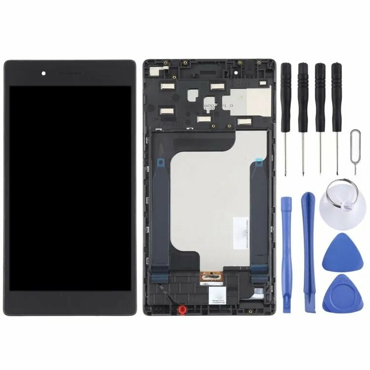OEM ЖК-экран для Lenovo Tab 7 Essential TB-7304F TB-7304i Digitizer Полная сборка с рамой (черная)