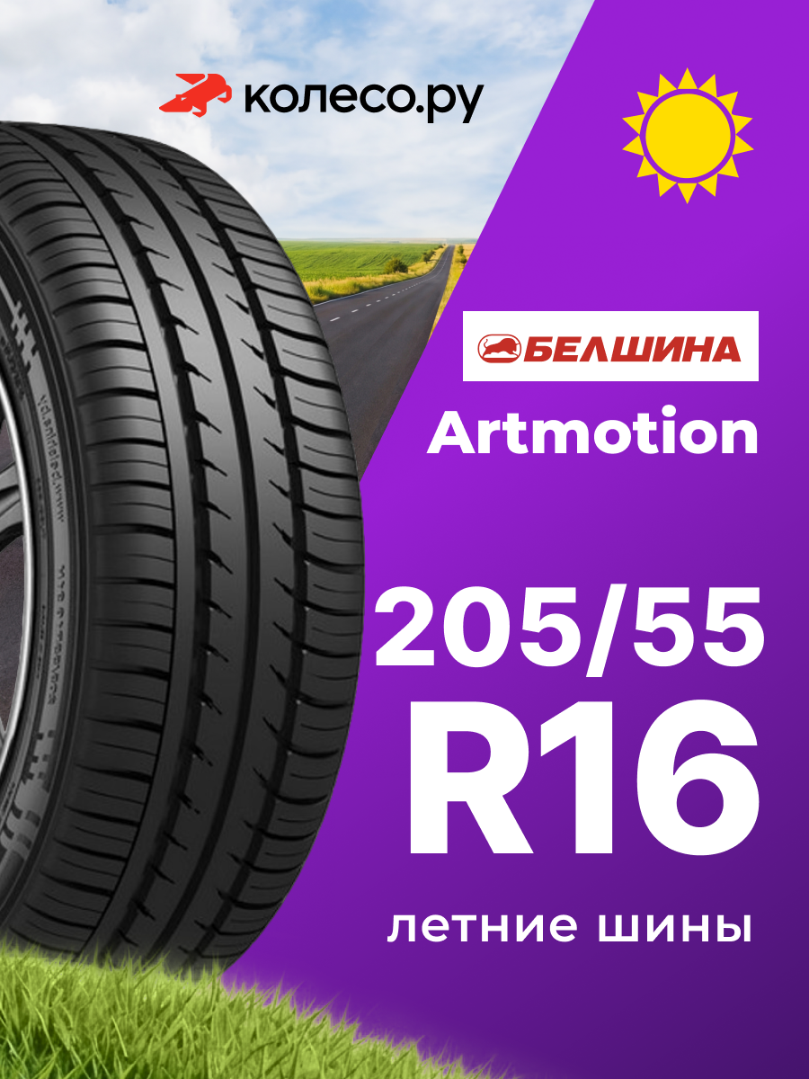 Шины летние Белшина Бел-262 Artmotion 205/55 R16 91H нешипованная летняя резина