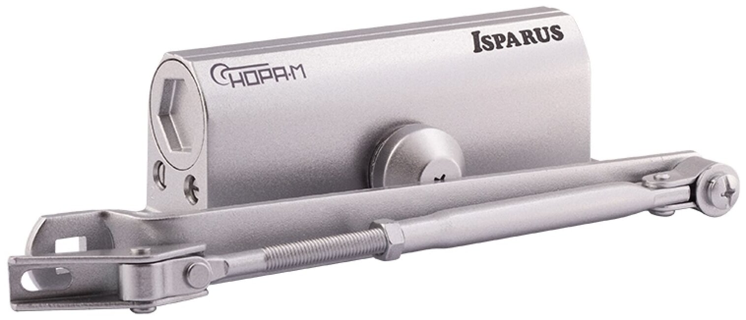 Доводчик дверной Нора-м 430F Isparus (15-110кг) Серебро (18406) .