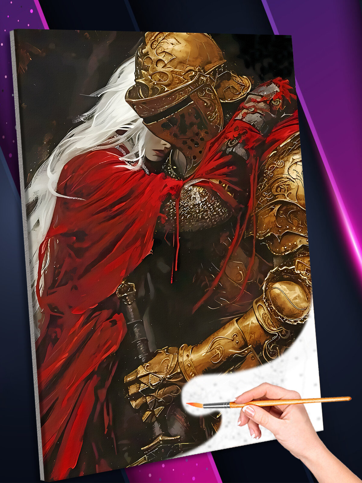 Картина по номерам на холсте темная фэнтези Dark Souls Игра 40 х 60 см