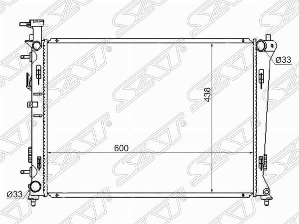 Радиатор SAT KI0002-09 Kia Cerato 08-13