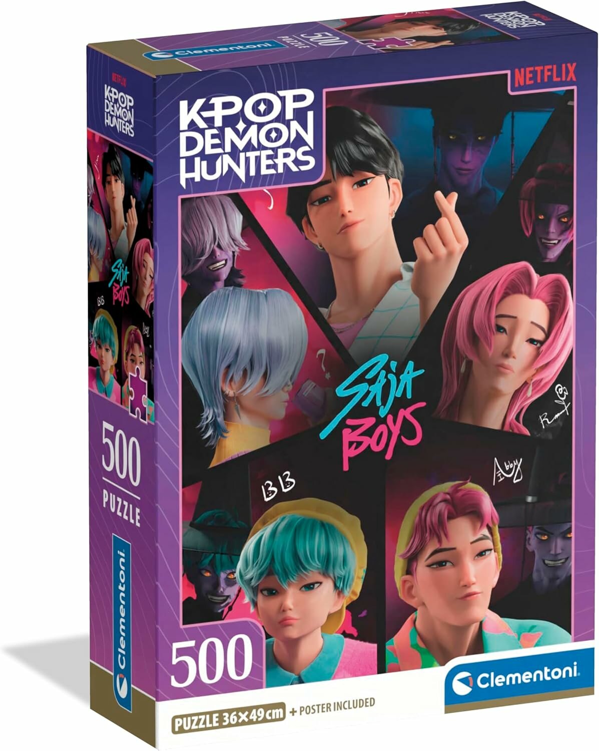 Пазл для взрослых Clementoni 500 деталей, элементов: K-POP Охотницы на демонов