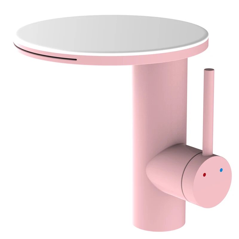 Раковина для ванной комнаты с роскошным водопадом Qlonn Luxury Waterfall Bathroom Basin Faucet Бронзовый кран с одним ручком для смешивания горячей и холодной воды Современный кран для сосуда для раковины Ванна ваниль