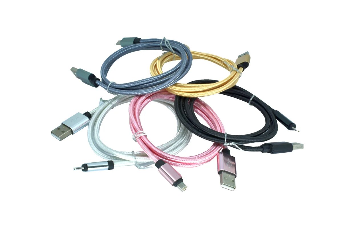USB Провод iPhone+Micro 2in1 Универсальный плетеный