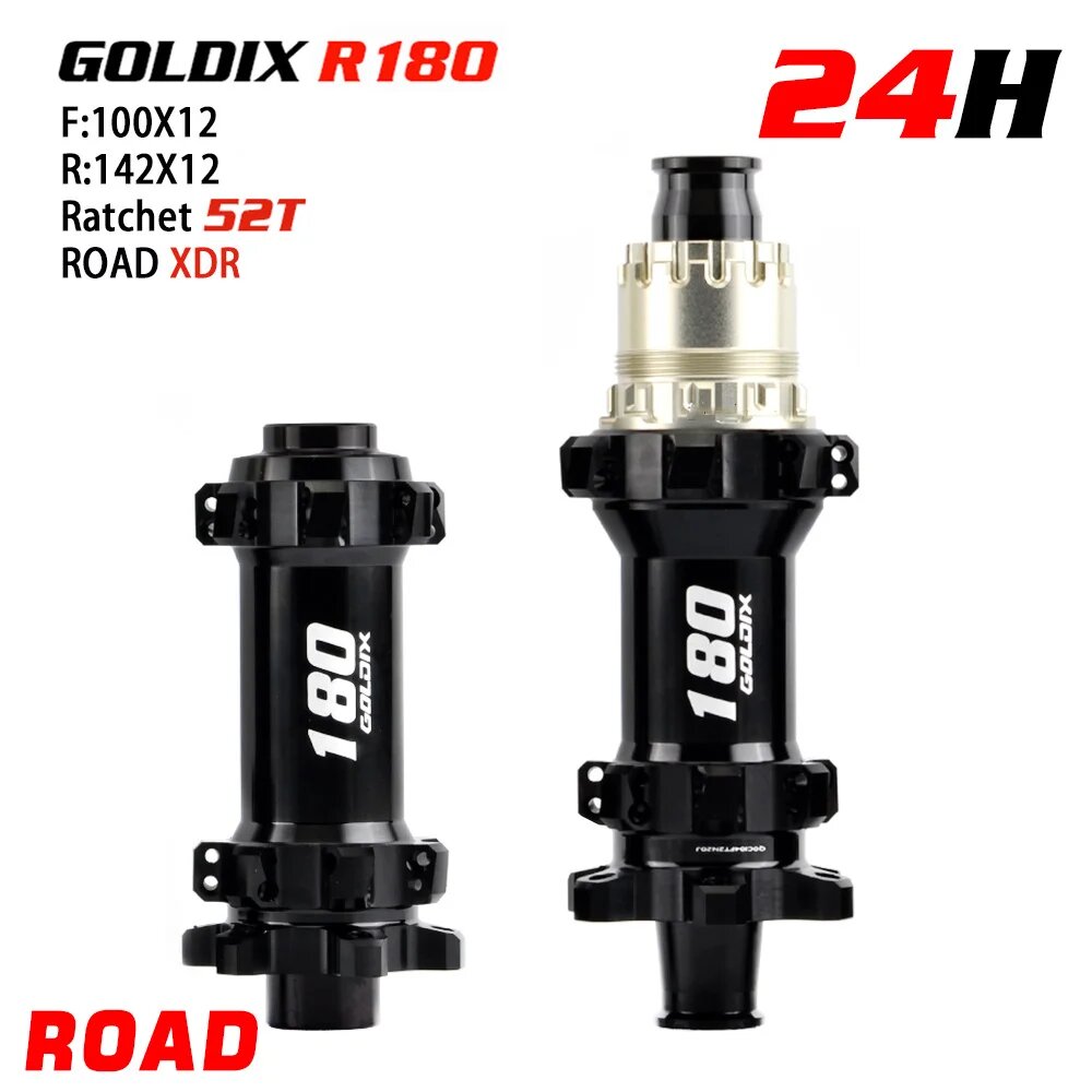 GOLDIX R180 ROAD Hub 24 XDR, пара, 6-болтов
