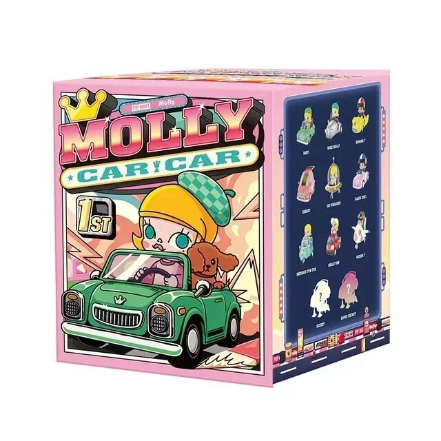 POP MART Molly Car Серия Случайная коробка 1 Blind Box