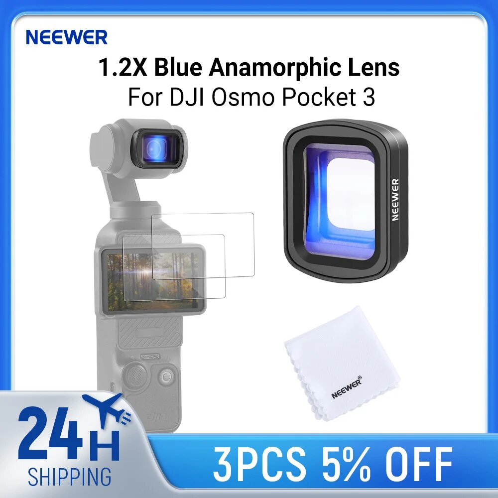 NEEWER 1.2X Анаморфный объектив для DJI Osmo Pocket 3