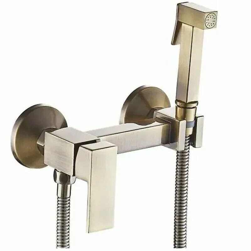 Смеситель для биде Haiba HB5513-4 с гигиеническим душем, бронза