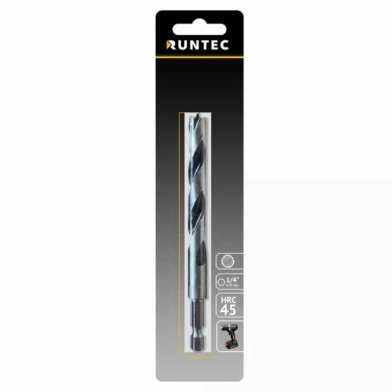 Сверло по дереву Runtec HRC45 4 x 93мм HEX 1/4" RT-DT4