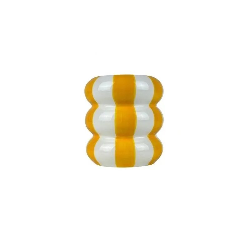 QUE RICO Кашпо малое Yellow White