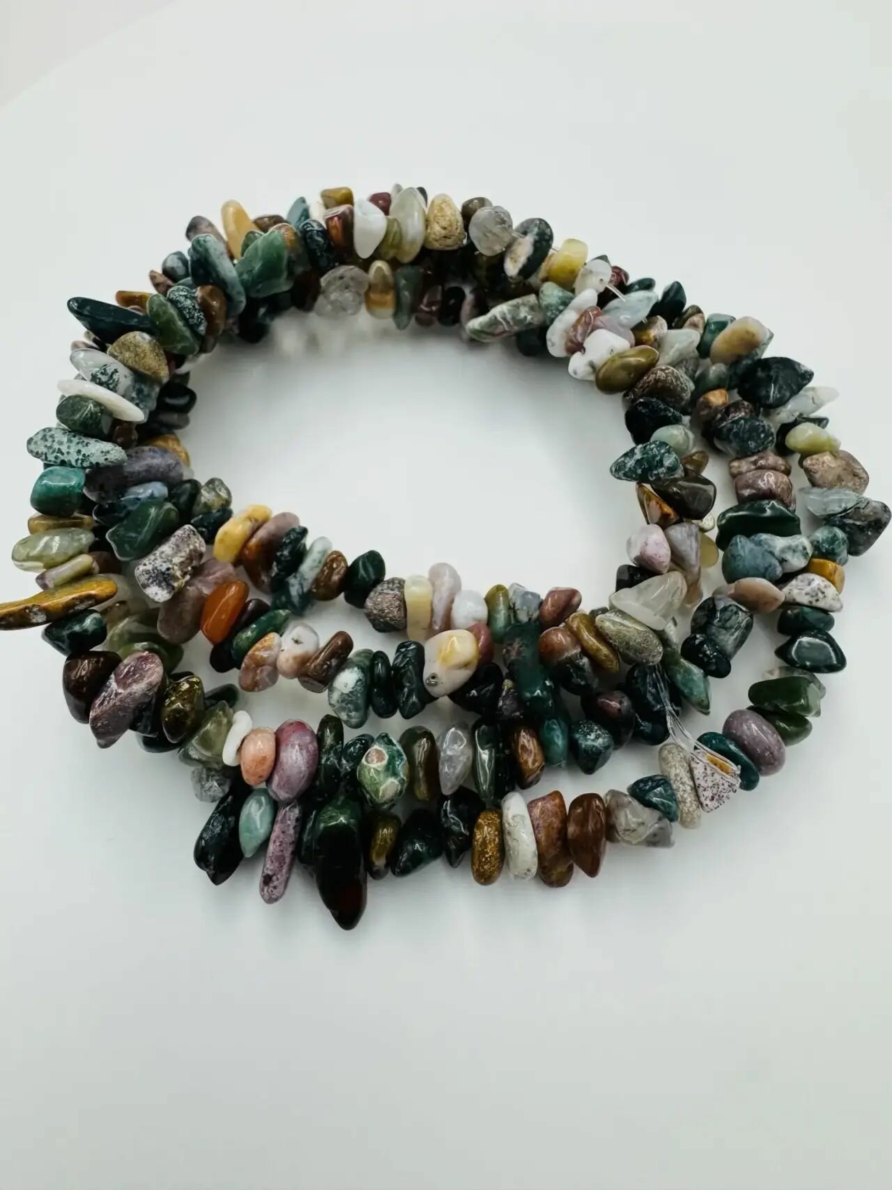 Индийская яшма бус крошка 5-8мм 1 нити