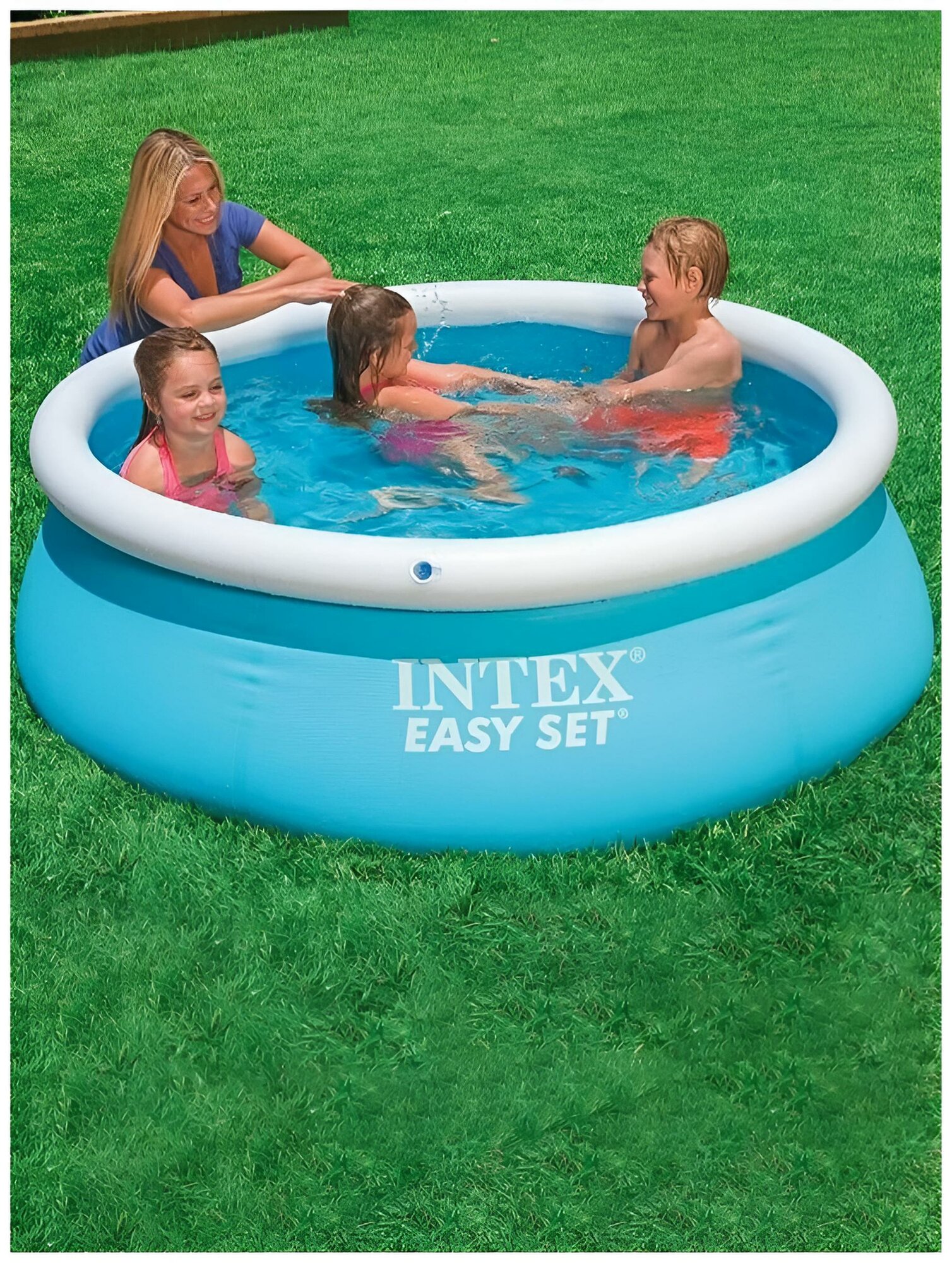 Бассейн с надувным кольцом Intex Easy Set, круглый, 183х51 см