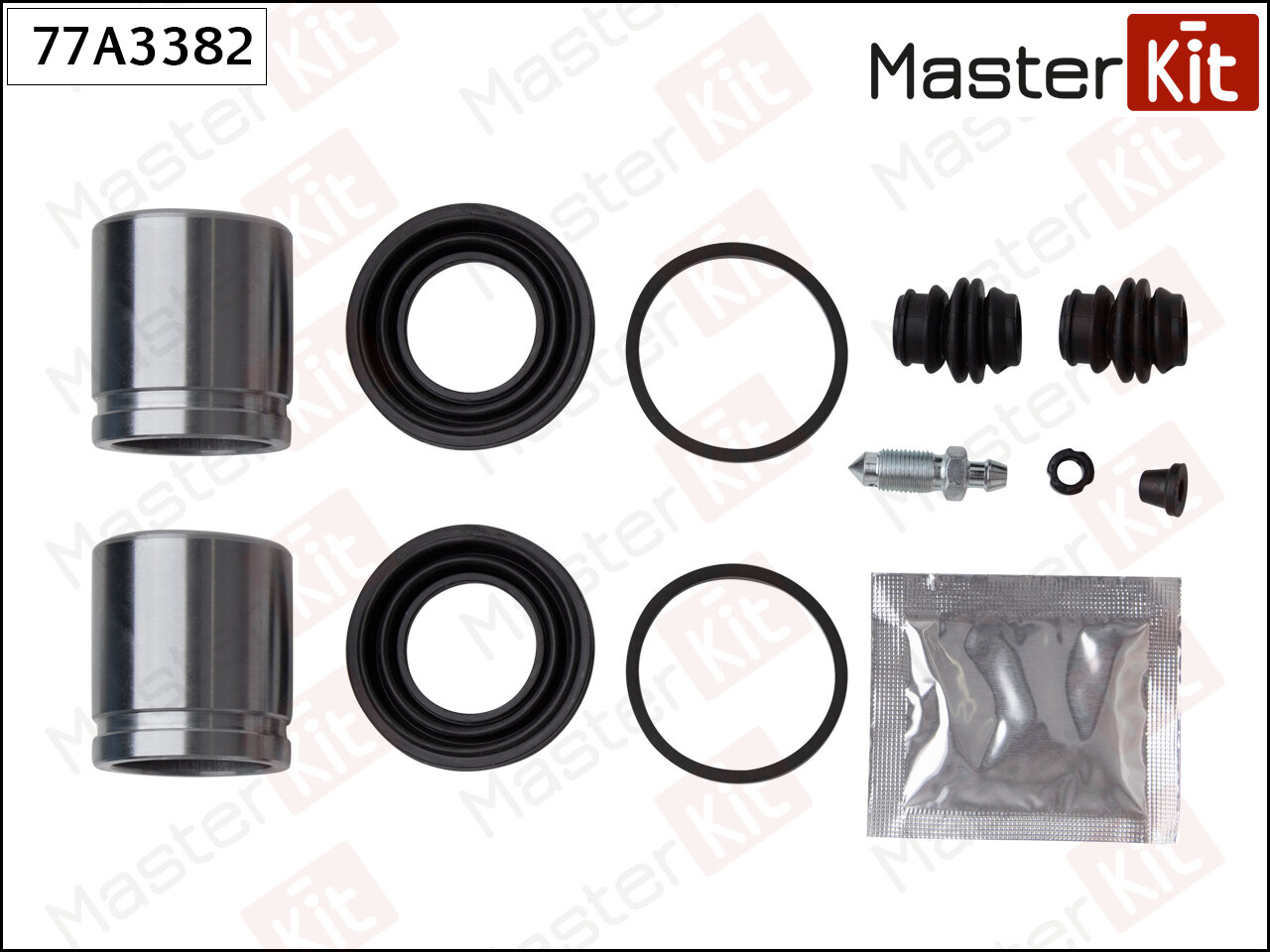 Ремкомплект тормозного суппорта + поршень Honda ACCORD VIII (CU) 2008 -, ACCORD IX седан (CR, MASTERKIT 77A3382