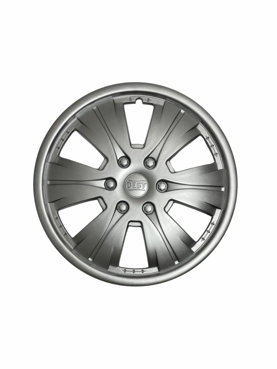 Колпаки декоративные R15 "бест" серебристый комплект 2 шт АК1501