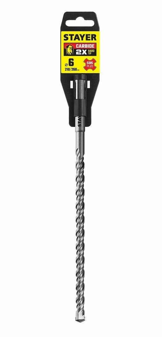 Бур STAYER SDS-plus 6*260 мм.