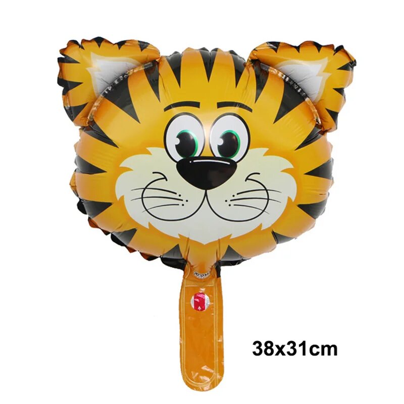 Мини воздушные шары с животными джунгля Tiger, 10 Pcs