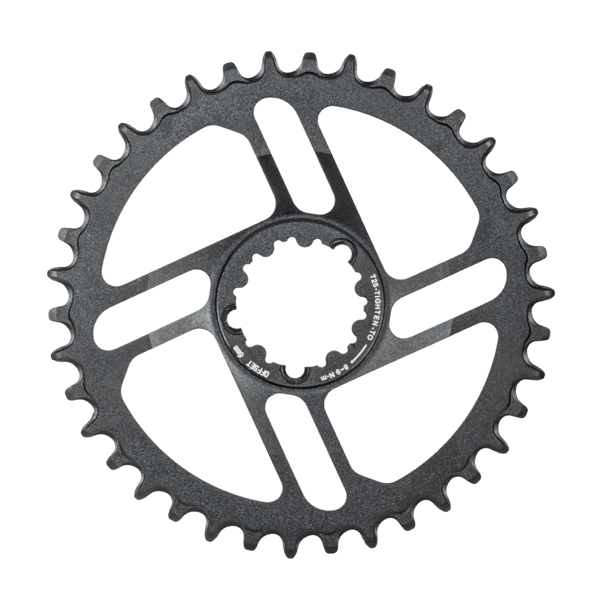 Звезда для велосипеда передняя М716К 38T, SRAM Direct Mount, алюминий черная