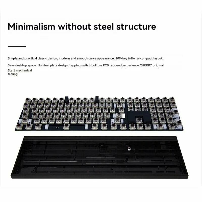 CHERRY Игровая клавиатура проводная MX2.0S Wire, (Cherry MX Brown), Английская раскладка, черно-серый