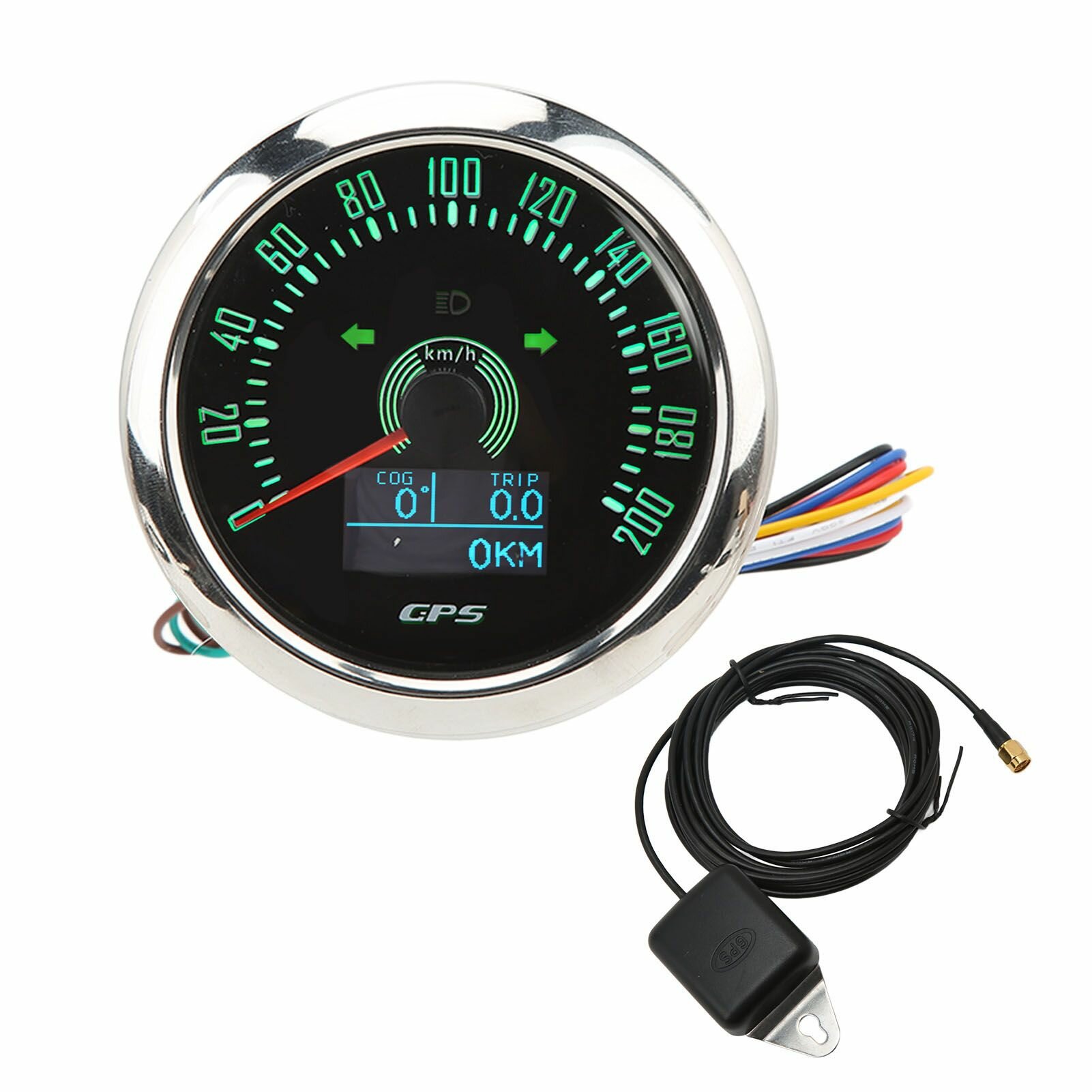 3 в 1 GPS Тахометр 200КМ/Ч 85мм 9 32V 7 Цветная Подсветка, Антифог, Универсальный для Лодки, Автомобиля, Мотоцикла
