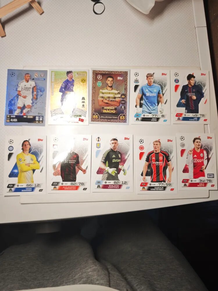 Футбольные карточки Topps MATCH ATTAX(набор из 10 штук)