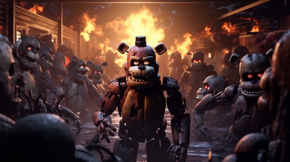 Головоломка 1000 деталей для взрослых, Персонажи игры Five Nights at Freddy's, сложная головоломка, Деревянные пазлы, Рождественский подарок, идеальный выбор для развлечений в помещении 50x75cm