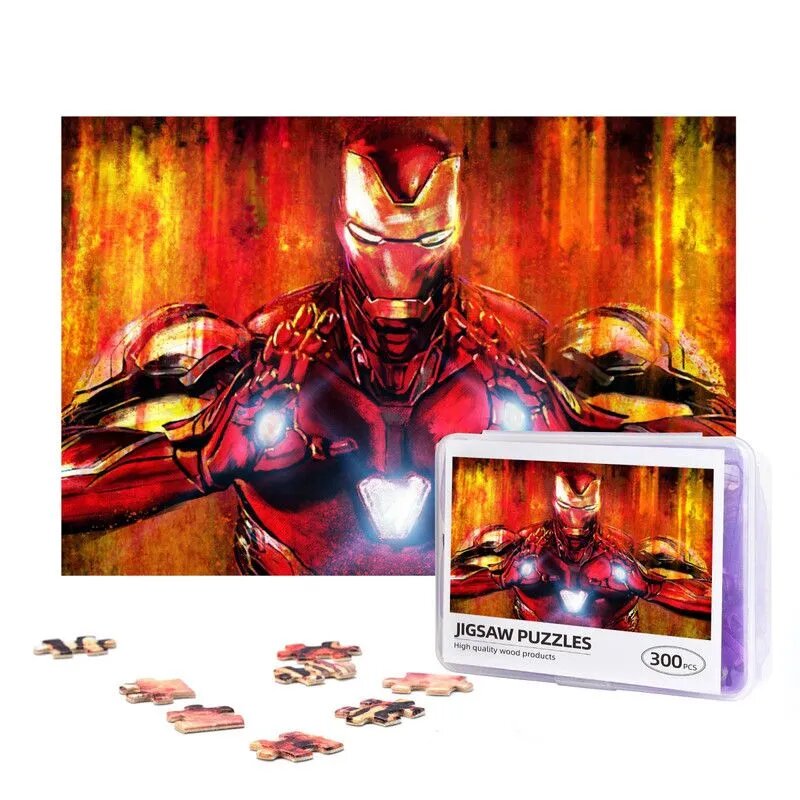 Iron Man Деревянный пазл Марвел Деревянные пазлы Железный человек Marvel