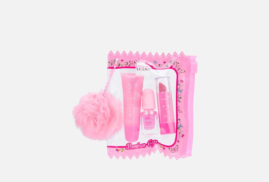 Lukky BonBon Gift детский подарочный набор для макияжа лица 3 шт