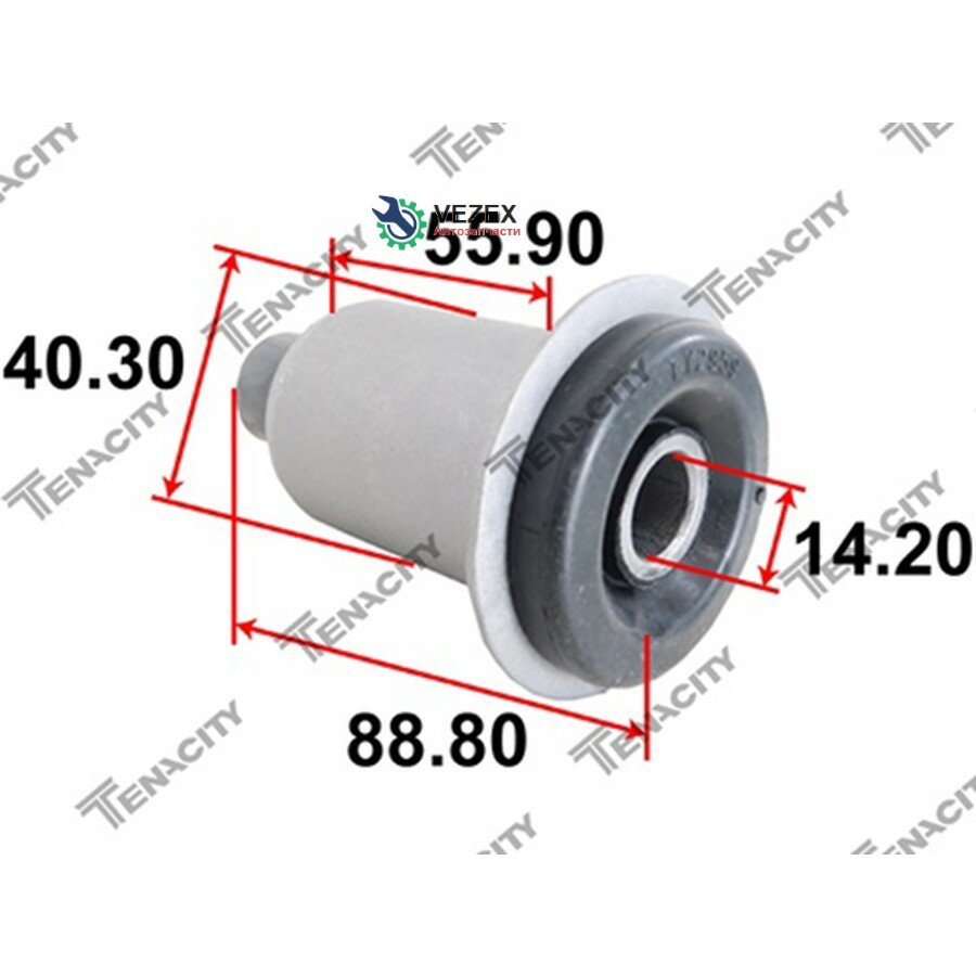 TENACITY AAMTO1238 Сайлентблок рычага резиновый Tenacity 2534) AAMTO1238 AAMTO1238