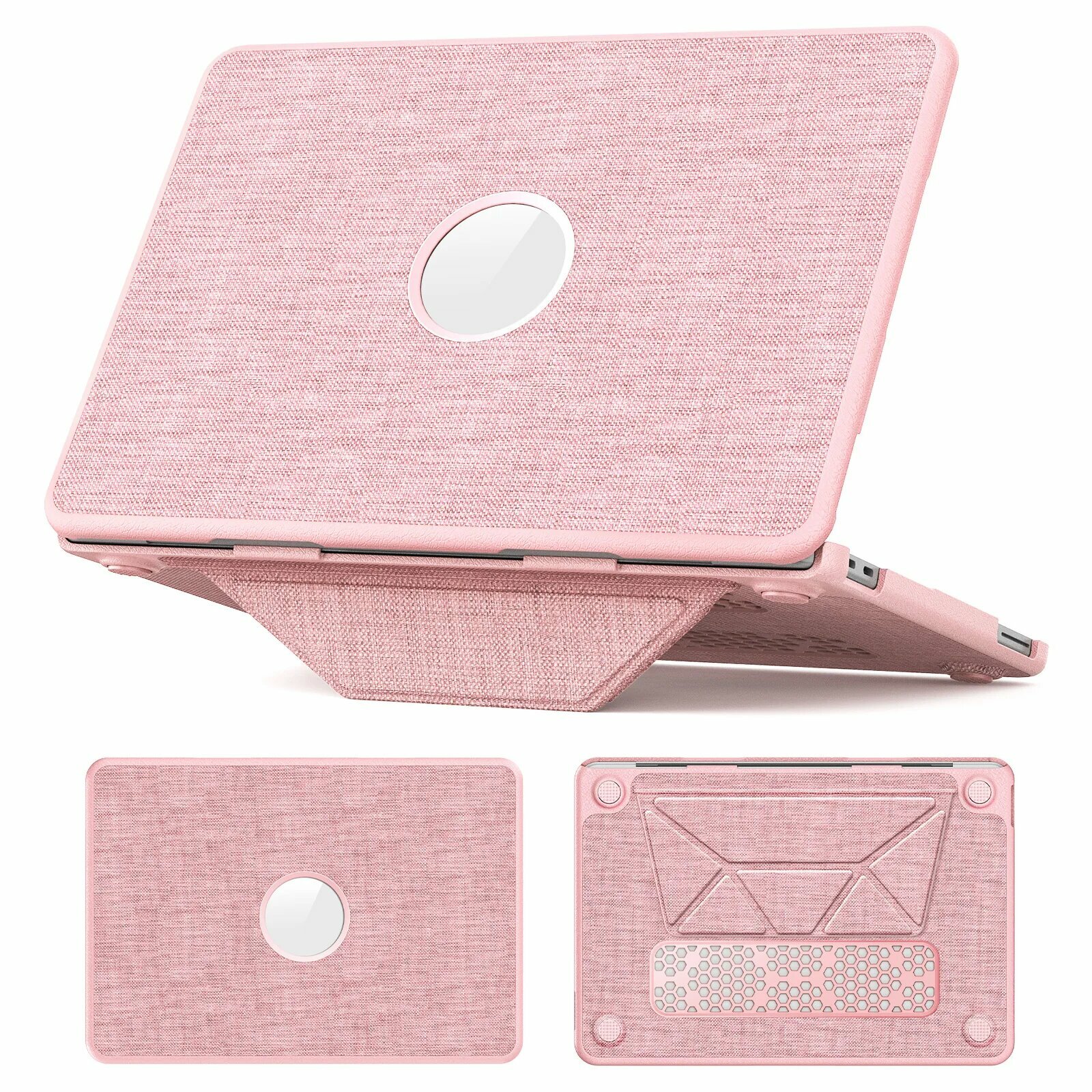 Чехол для MacBook Neo 13 дюймов 2026 (A3404), тканевый, ковбойский стиль Розовый, Pink