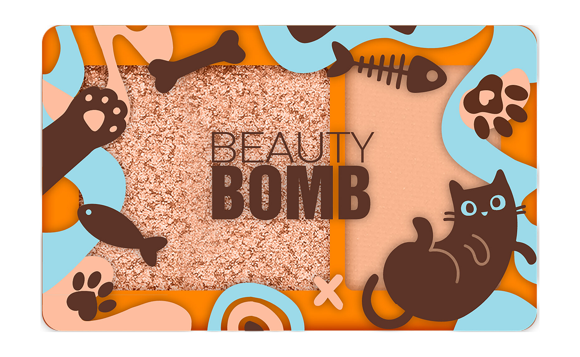 BEAUTY BOMB Палетка теней для век двойная, 3,4 г, 03 Kitty Caf